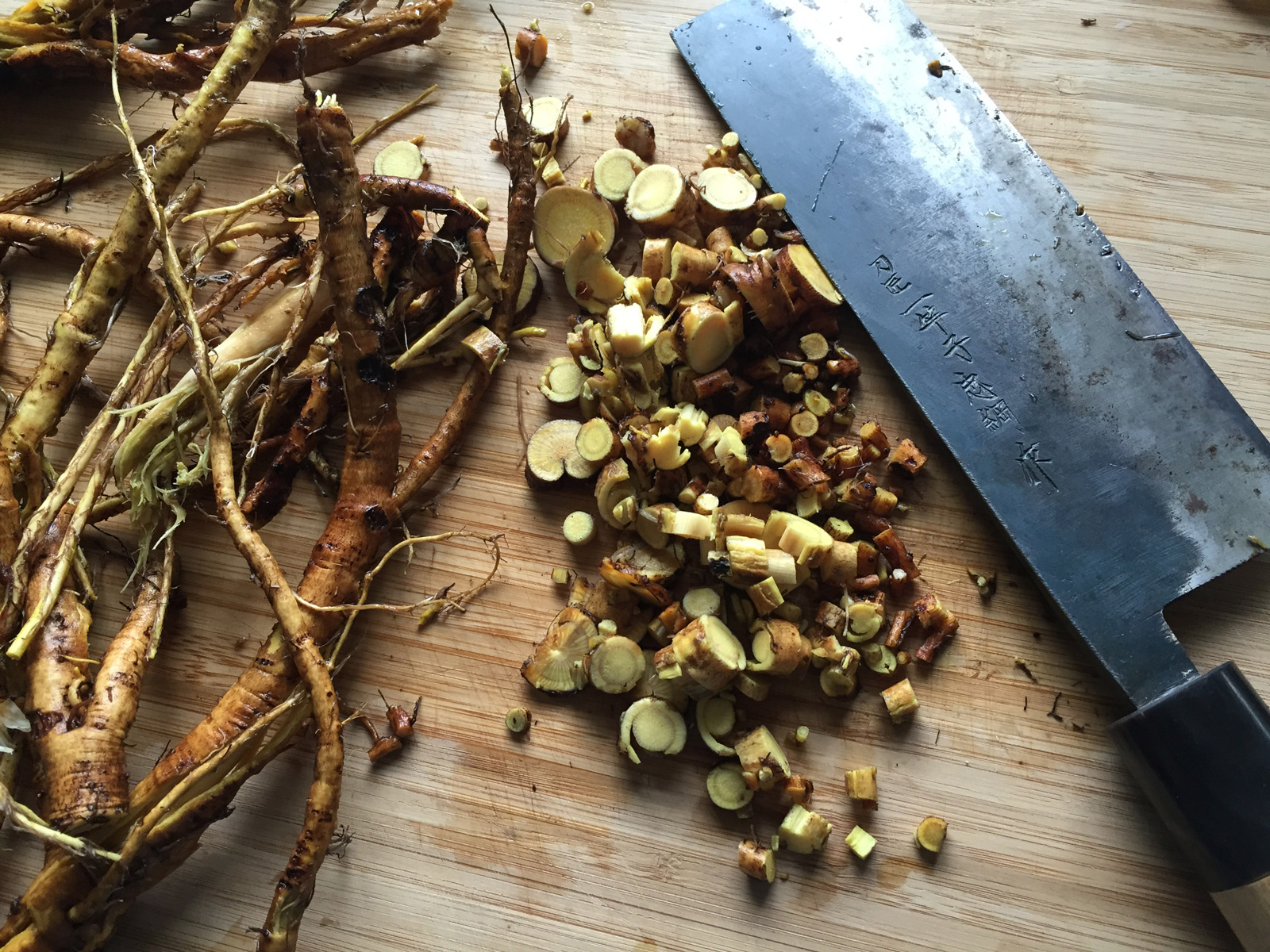 Cooking with Burdock Root and Stems - Grit